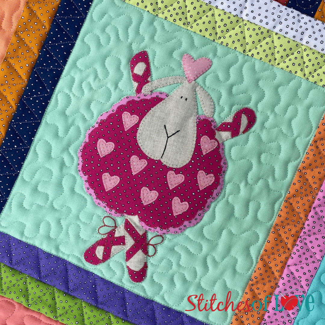 Pretty Priscilla Block of the Ewe Troupe Quilt by Stitches of Love ...