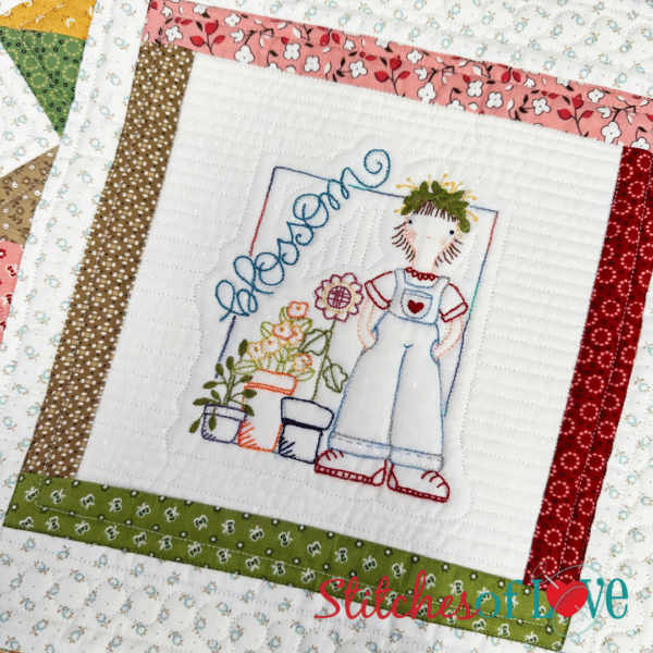 Garden Girls Hand Embroidery Block of the Month