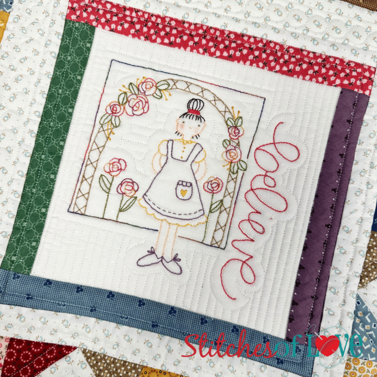 Garden Girls Hand Embroidery Block of the Month