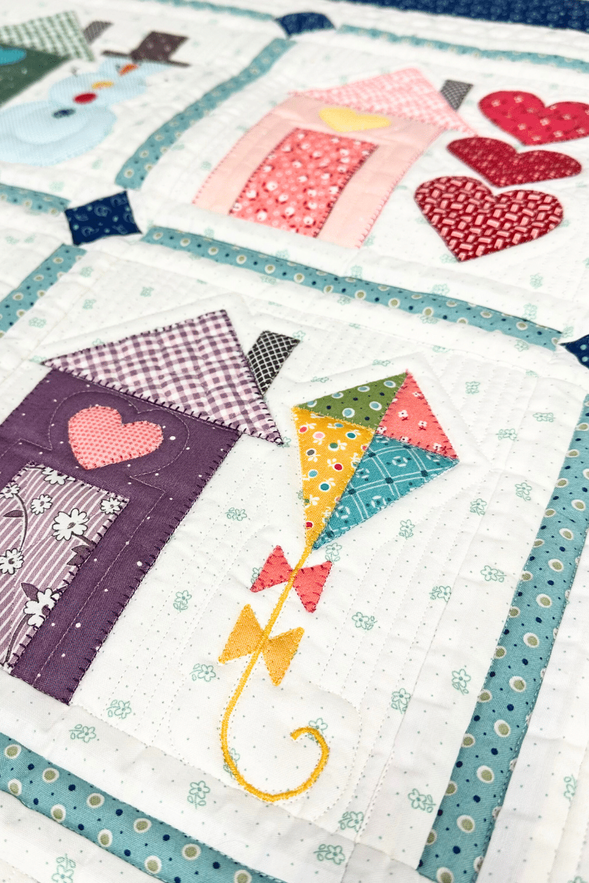 Happy Place Embroidery Machine Applique Block of the Month Notions