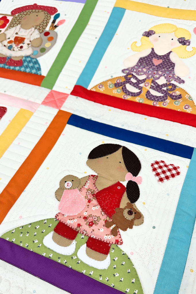 Girl Power Sewing Machine Applique Block of the Month Notions